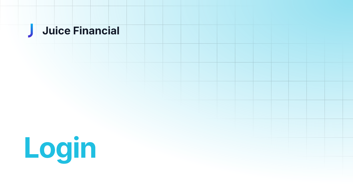 Login | Juice Financial